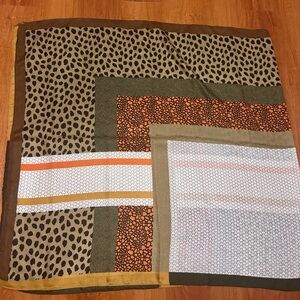 siya | Accessories | Siya Mixed Animal Print Scarf Neutral Rusty Orange ...